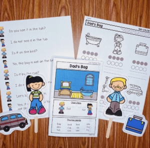 CVC Decodable Partner Play: Dad's Bag - Simply Kinder + Printable ...