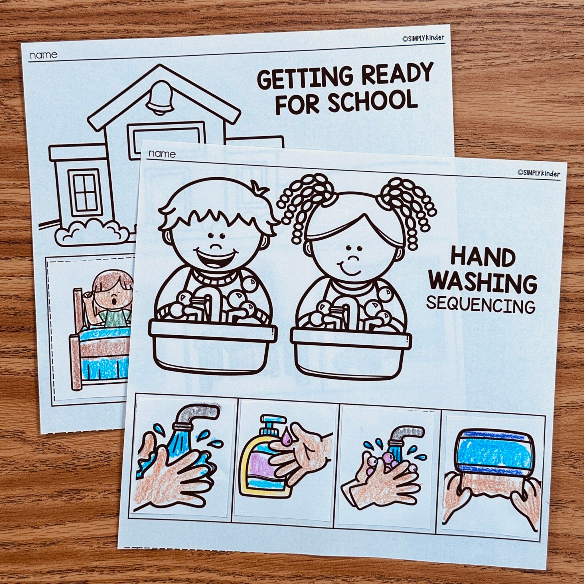 Back to School Sequencing Printables - Simply Kinder + Printable Membership