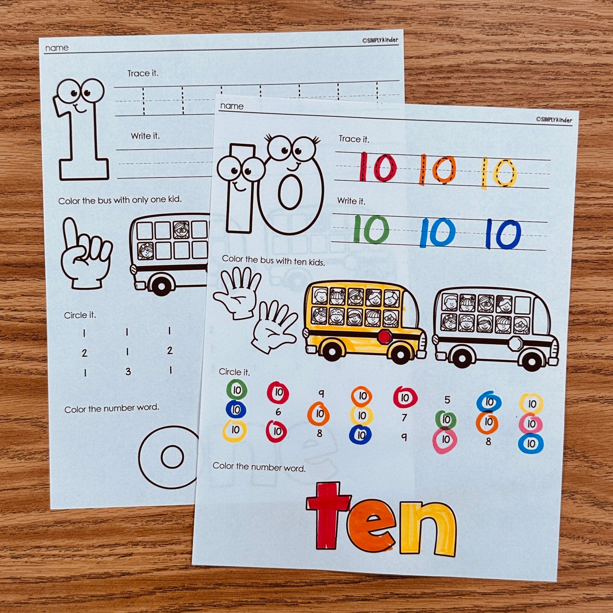 Number Printables - Simply Kinder + Printable Membership