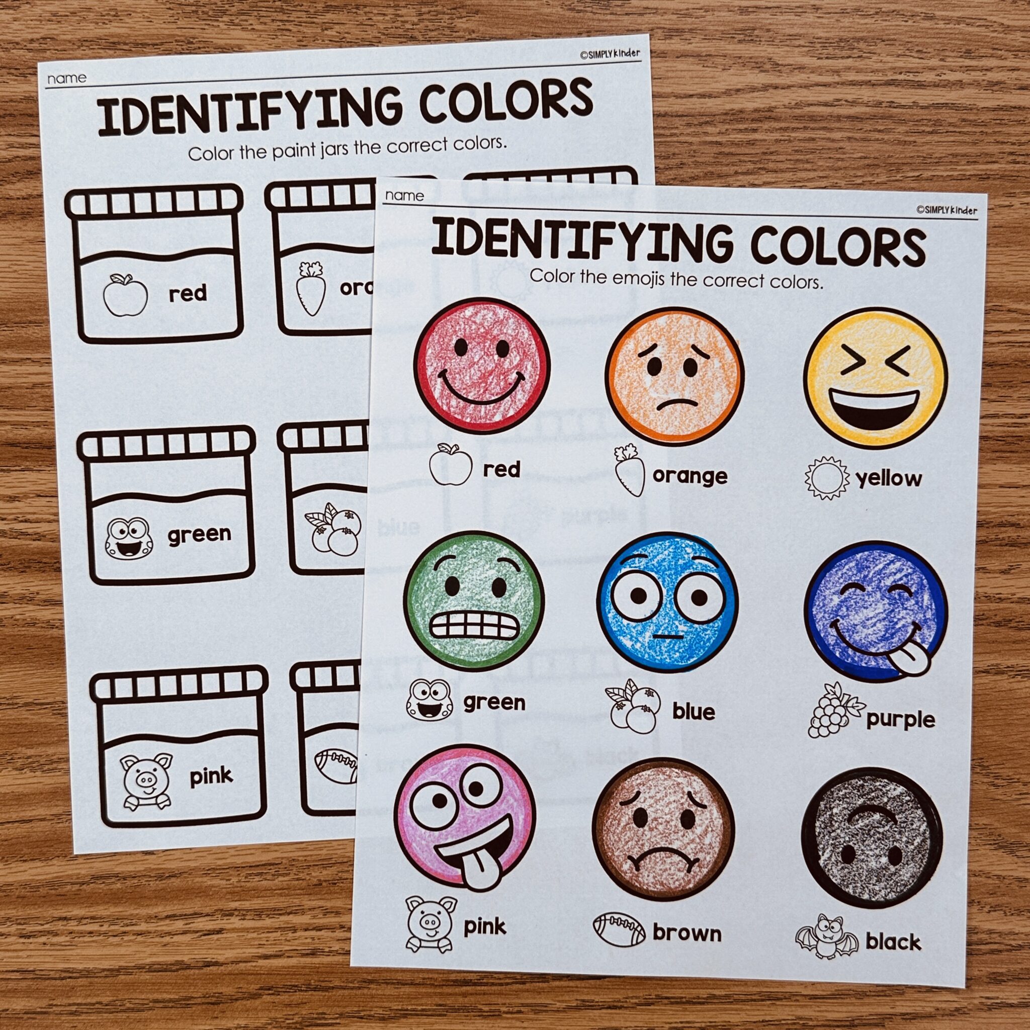 Back to School Colors Printables - Simply Kinder Plus