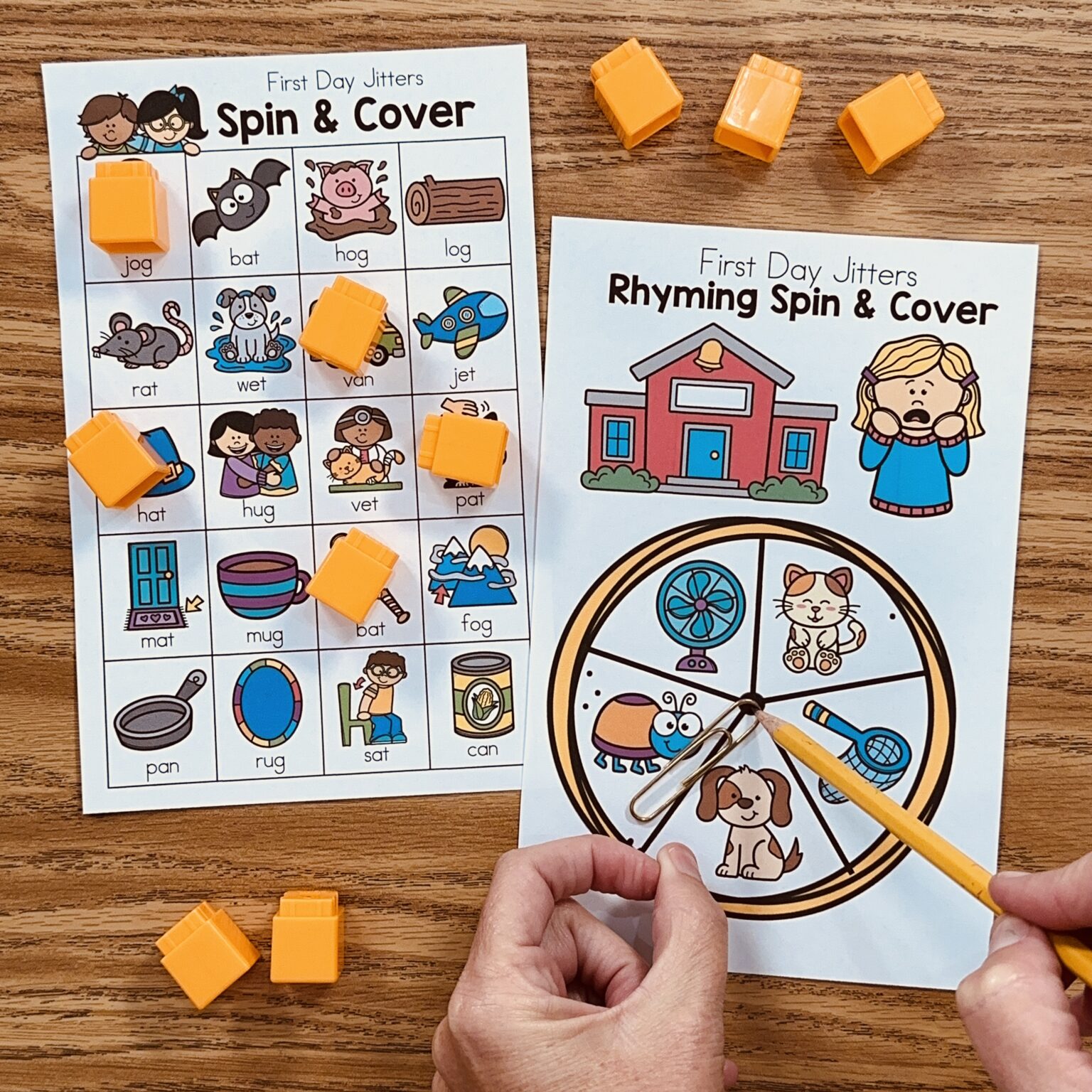 First Day Jitters Rhyming Center - Simply Kinder + Printable Membership