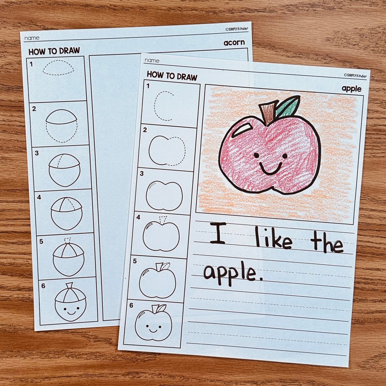 Fall Directed Drawings Printables - Simply Kinder + Printable Membership