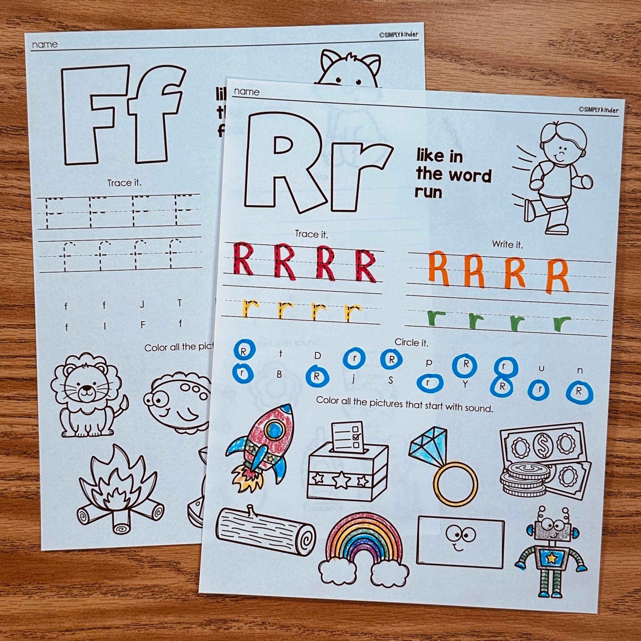 Letter Printables - Simply Kinder + Printable Membership