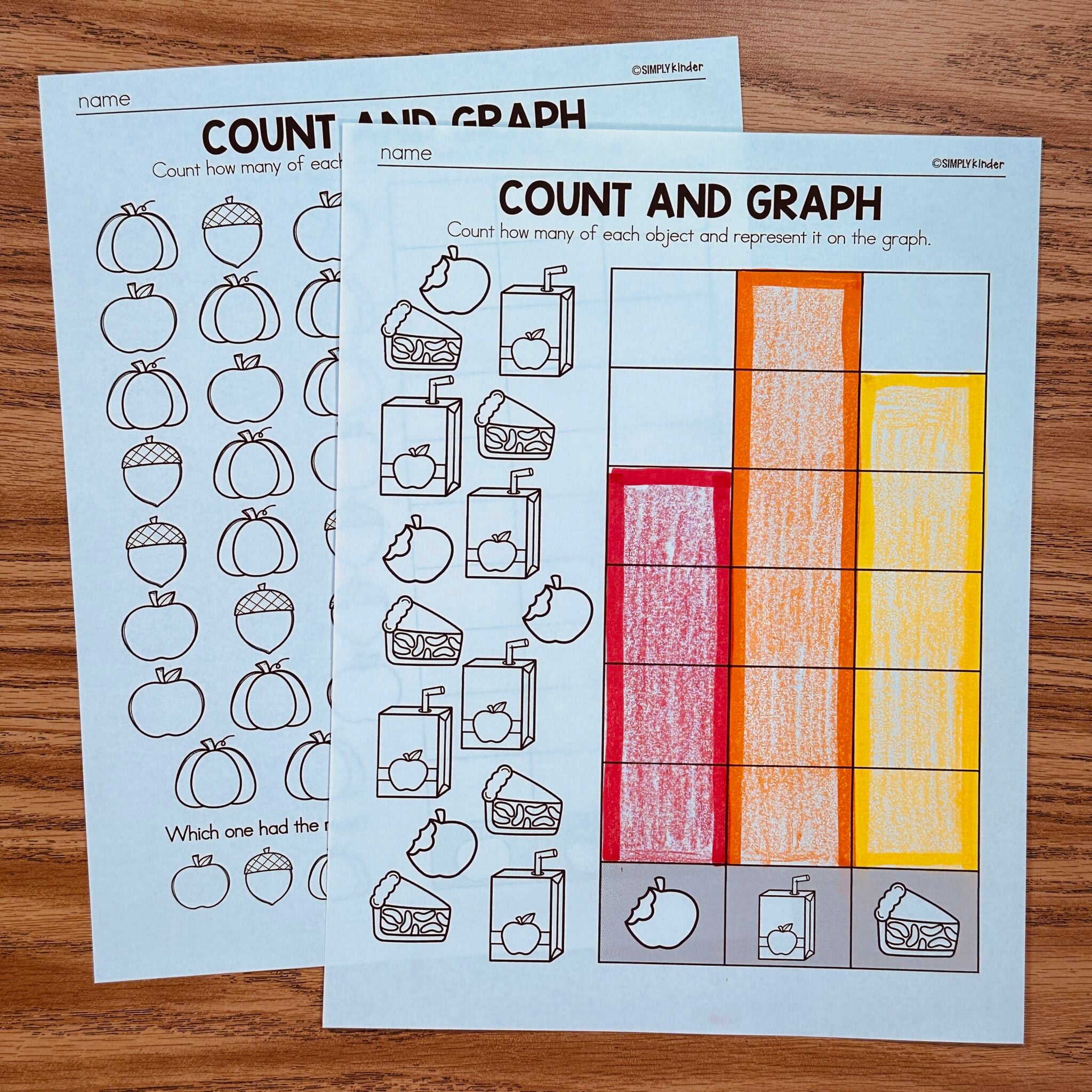 Fall Graphs - Simply Kinder + Printable Membership