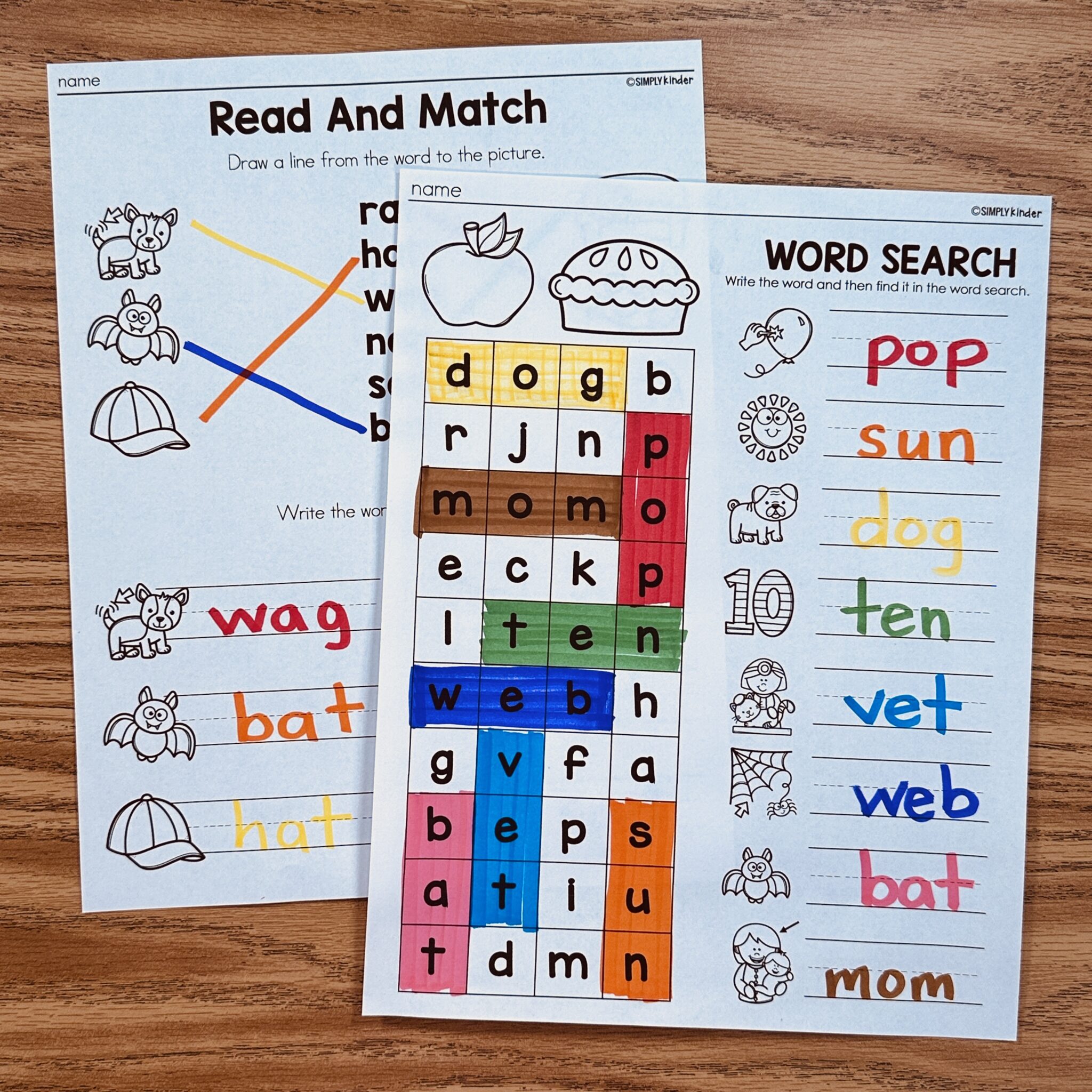 Apple CVC Printables - Simply Kinder + Printable Membership