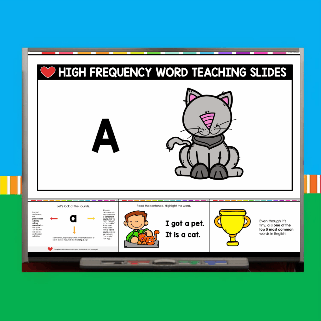 A Sight Word Teaching Slides - Simply Kinder + Printable Membership