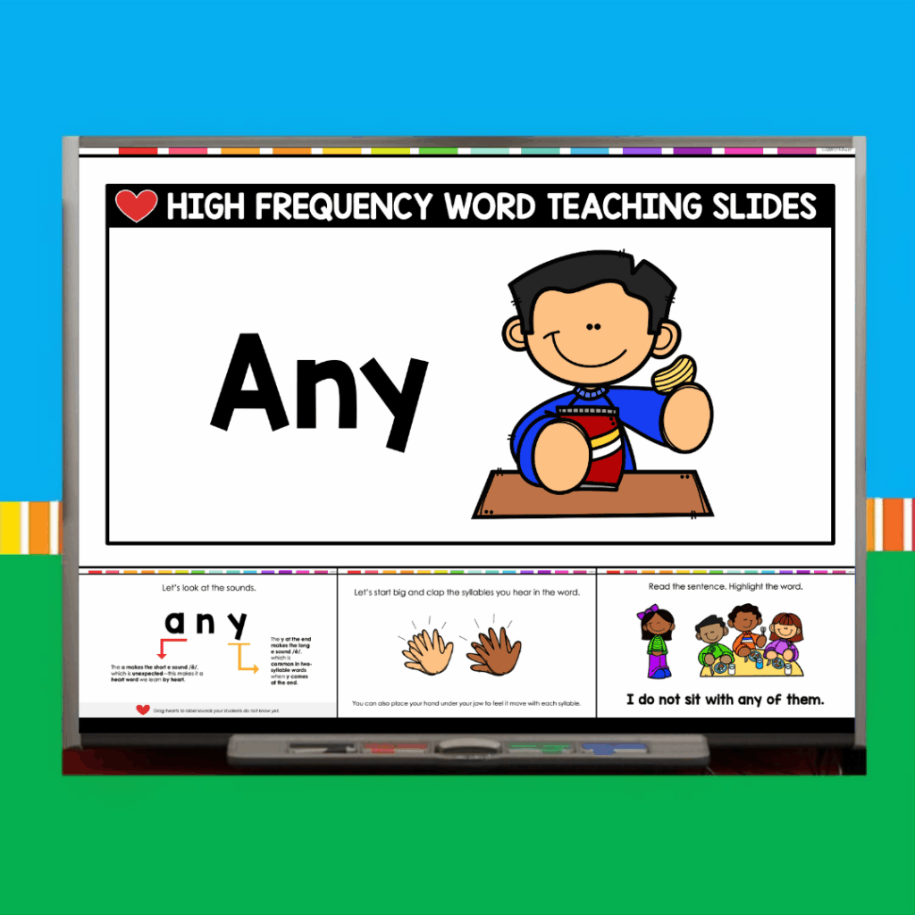 Any Sight Word Teaching Slides - Simply Kinder + Printable Membership