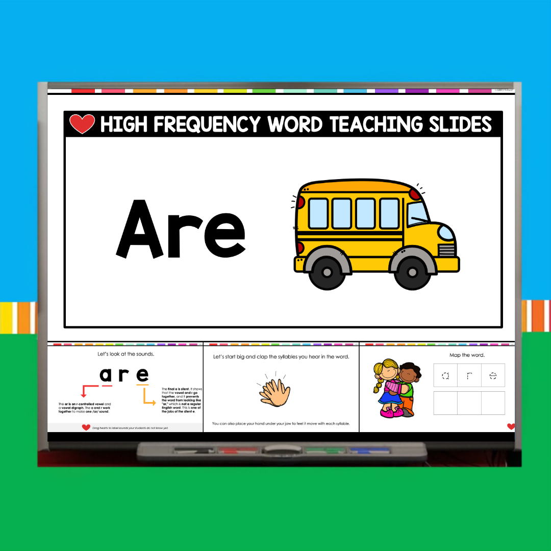 Are Sight Word Teaching Slides - Simply Kinder + Printable Membership