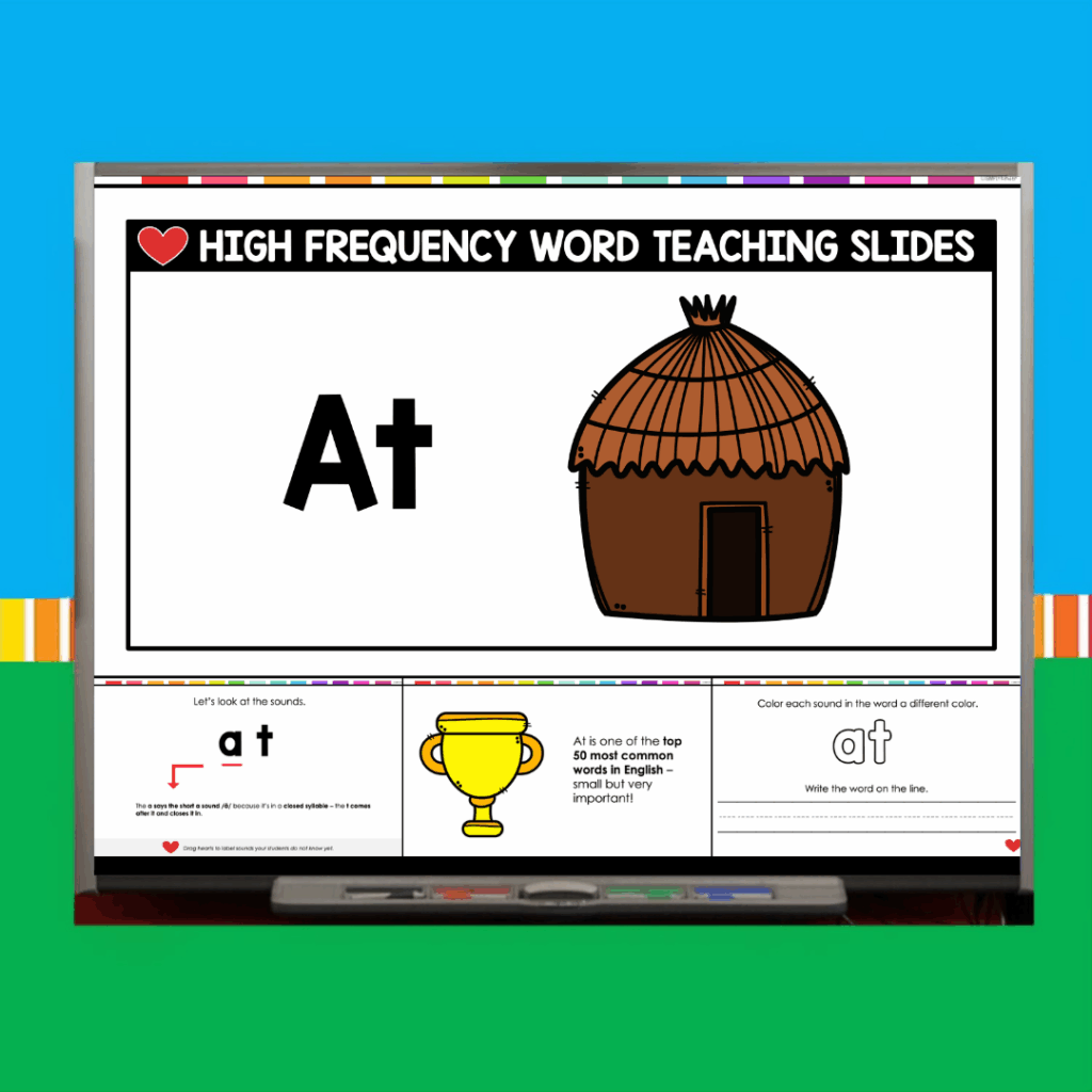 At Sight Word Teaching Slides - Simply Kinder + Printable Membership