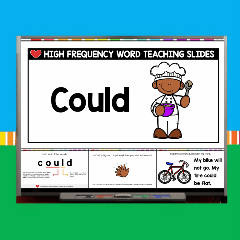 Could Sight Word Teaching Slides - Simply Kinder + Printable Membership