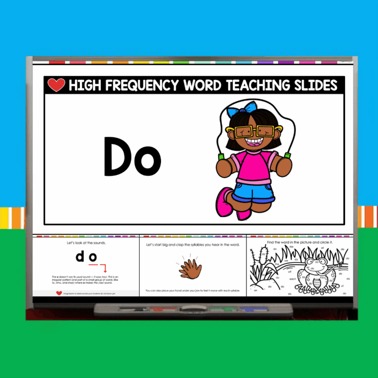 Do Sight Word Teaching Slides - Simply Kinder + Printable Membership