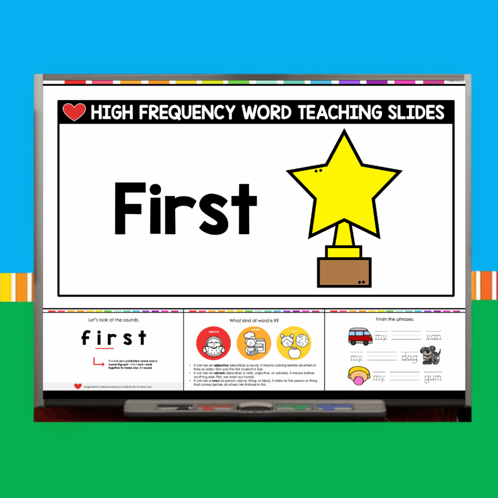 First Sight Word Teaching Slides - Simply Kinder + Printable Membership