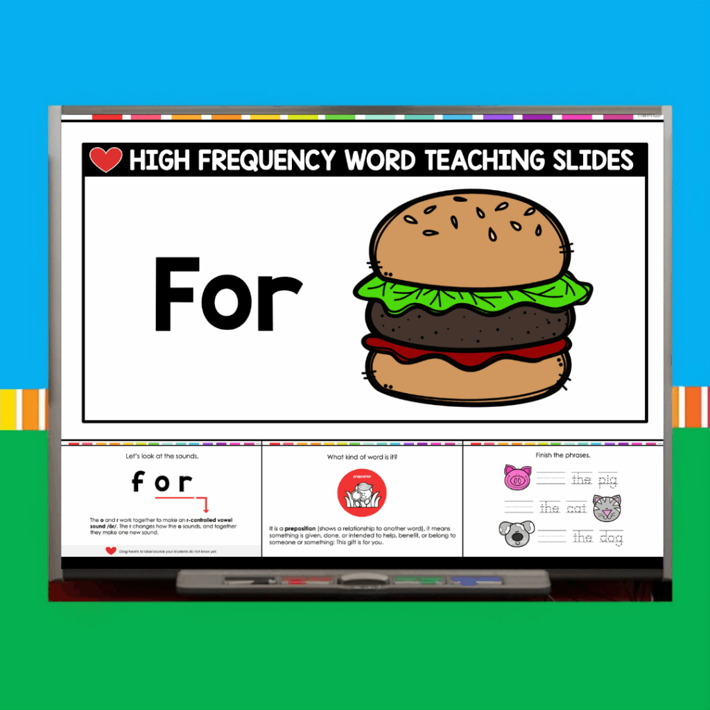For Sight Word Teaching Slides - Simply Kinder + Printable Membership