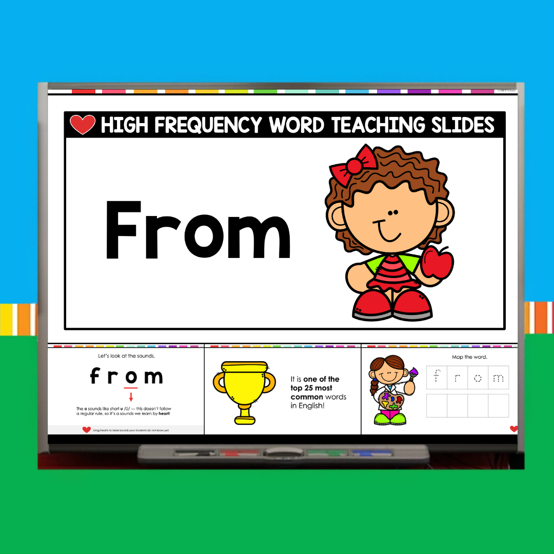 From Sight Word Teaching Slides - Simply Kinder + Printable Membership