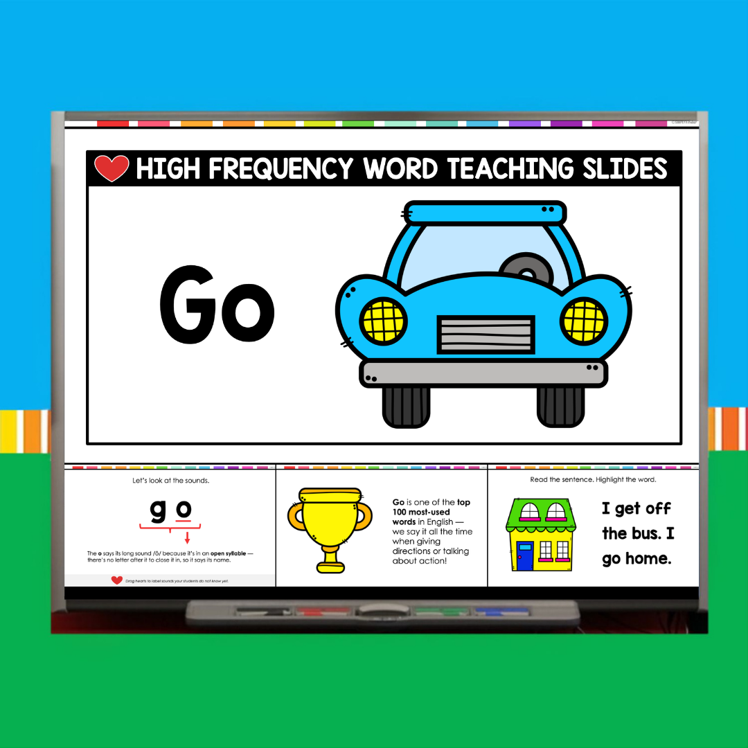 Go Sight Word Teaching Slides - Simply Kinder + Printable Membership