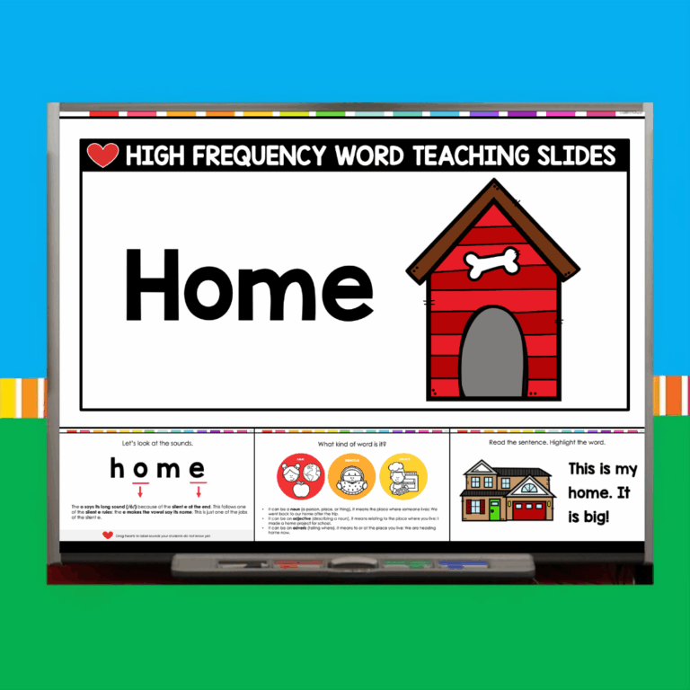 Home Sight Word Teaching Slides - Simply Kinder + Printable Membership