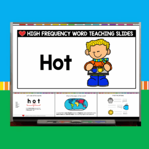 Hot Sight Word Teaching Slides - Simply Kinder + Printable Membership