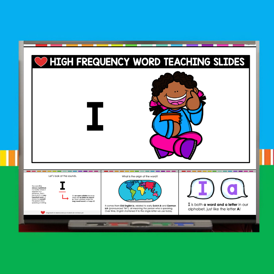 I Sight Word Teaching Slides - Simply Kinder + Printable Membership