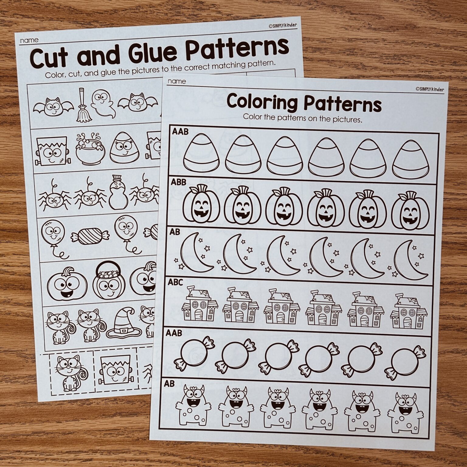 October Pattern Printables - Simply Kinder + Printable Membership