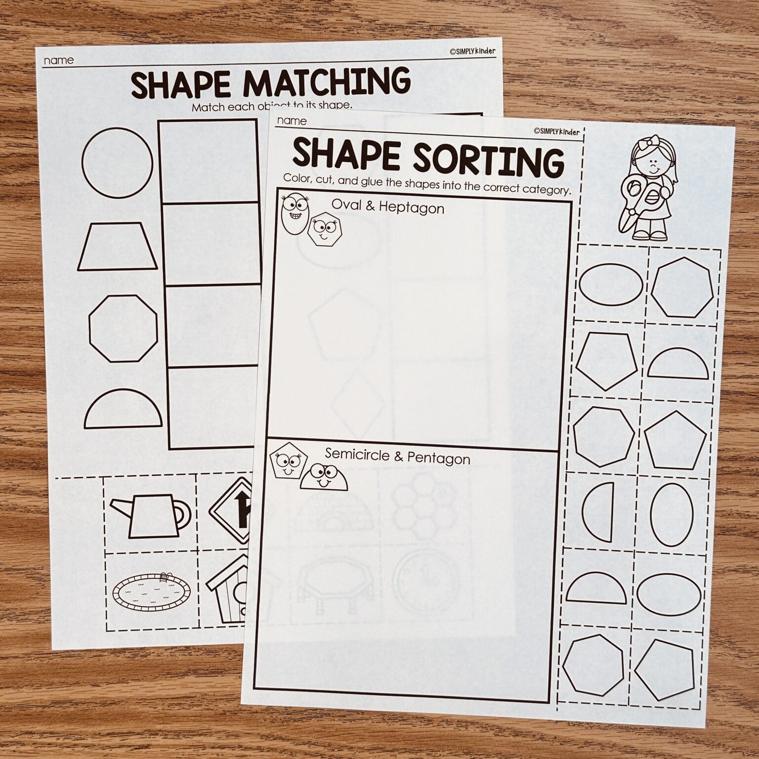 Shape Printables - Simply Kinder + Printable Membership