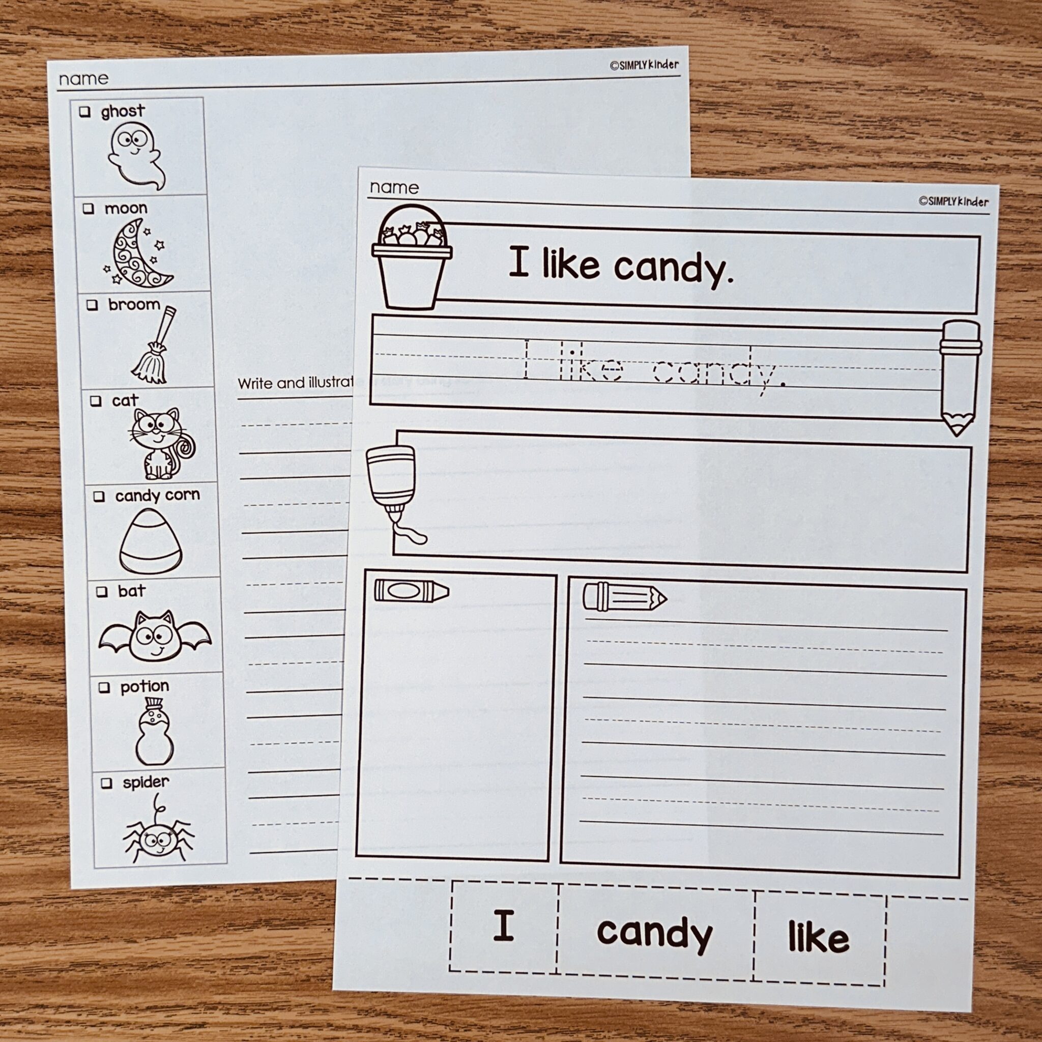 October Writing Printables - Simply Kinder + Printable Membership