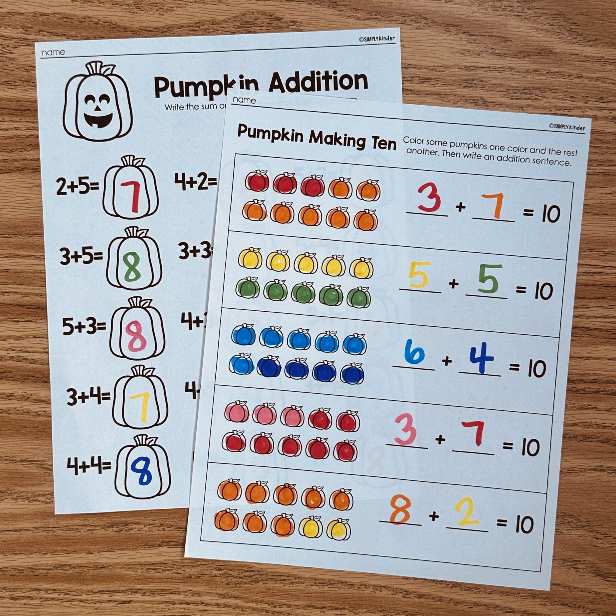 October Addition Printables - Simply Kinder + Printable Membership