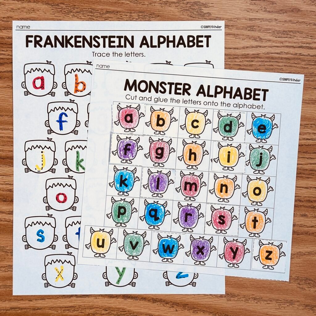 October Alphabet Printables - Simply Kinder + Printable Membership