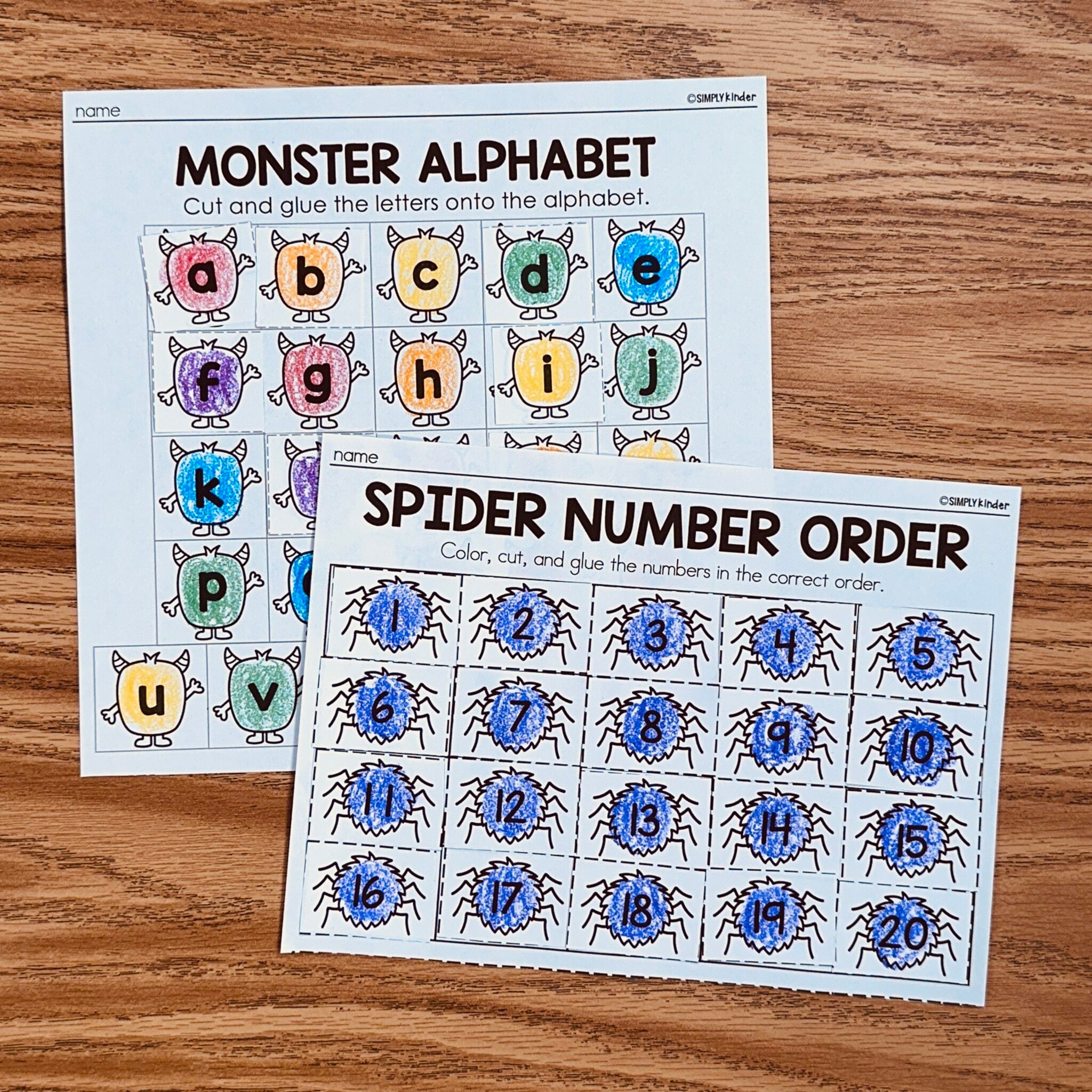 October No Prep Printables - Simply Kinder + Printable Membership