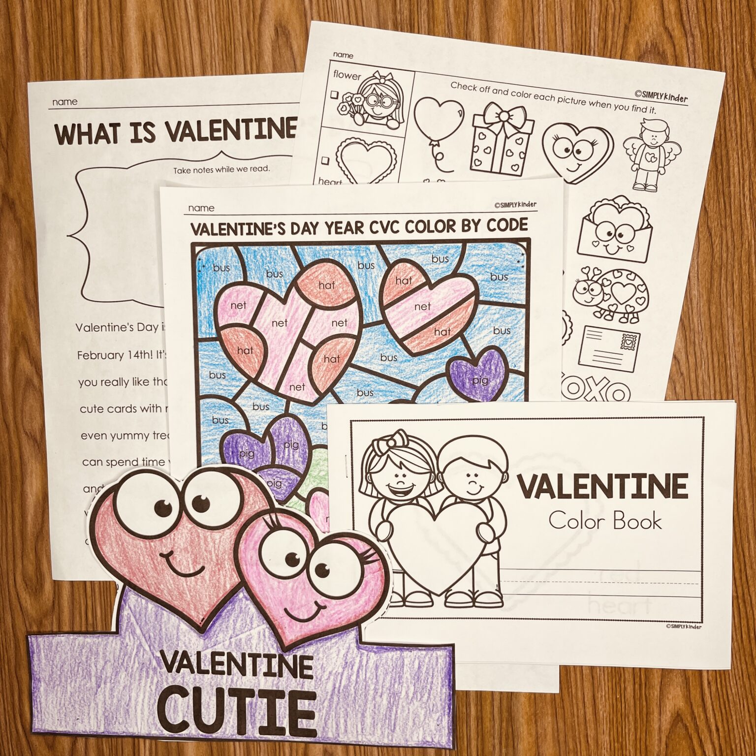 Valentines Day No Prep Printables - Simply Kinder + Printable Membership
