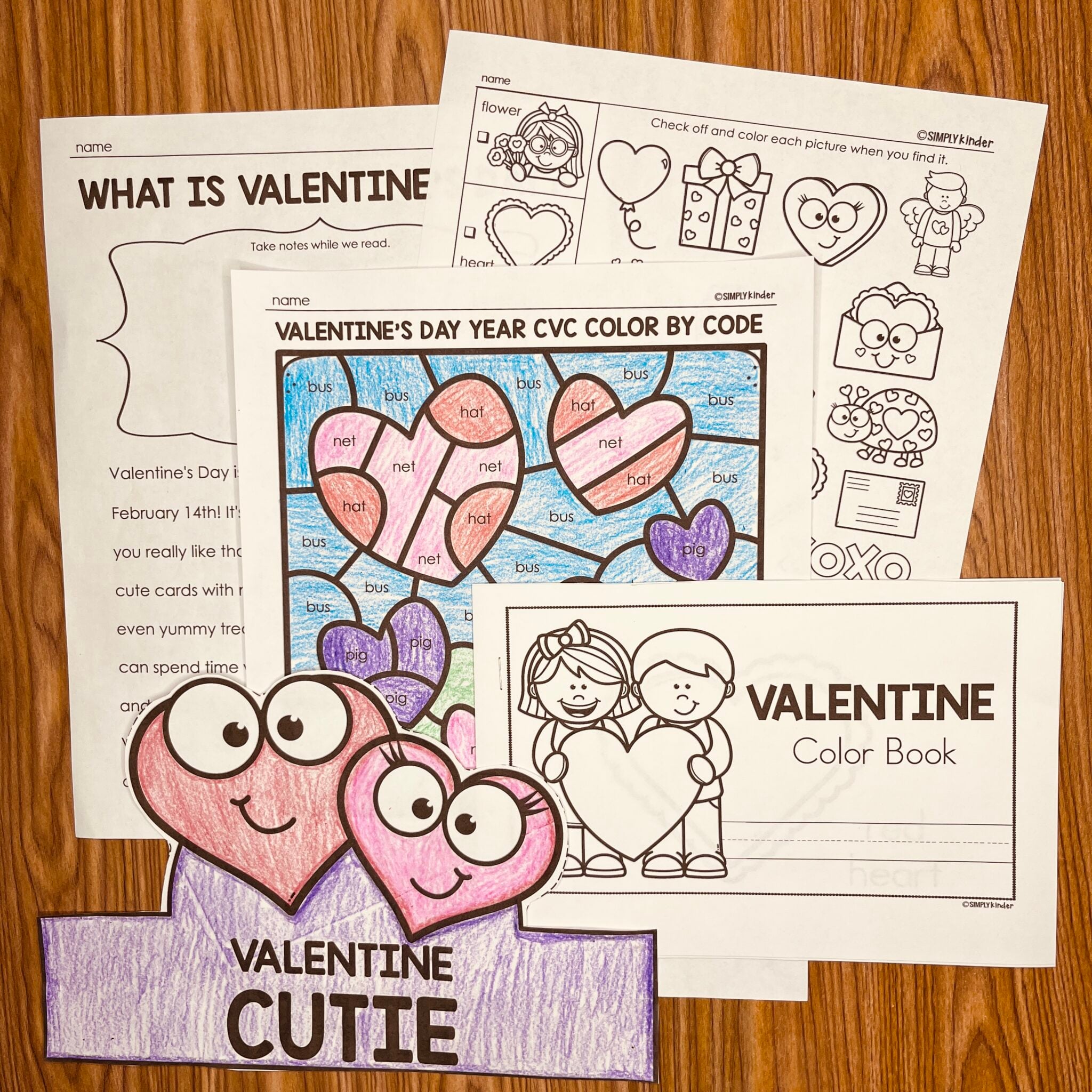 Valentines Day No Prep Printables - Simply Kinder + Printable Membership