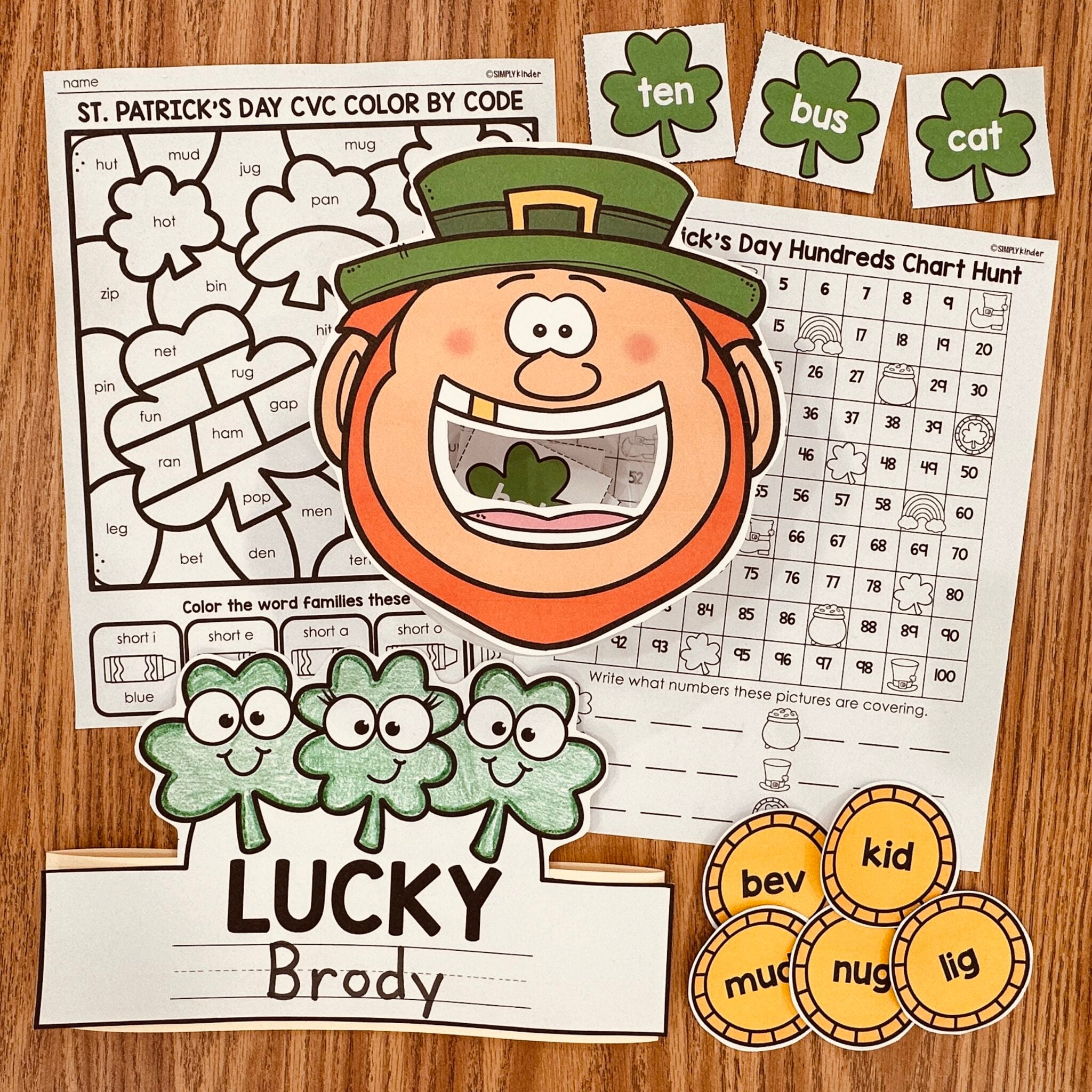 St. Patrick's Day No Prep Printables - Simply Kinder + Printable Membership