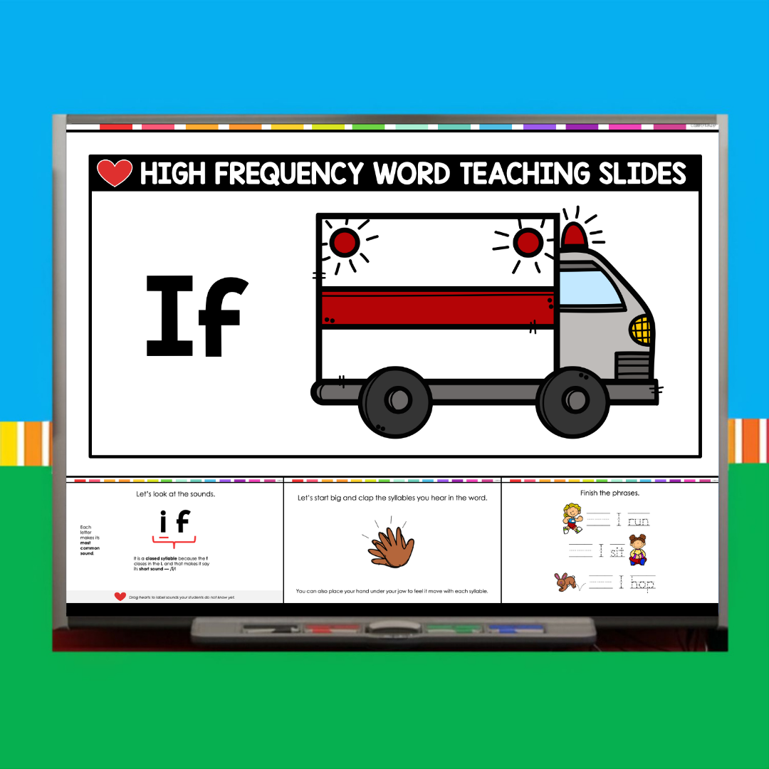 If Sight Word Teaching Slides - Simply Kinder + Printable Membership