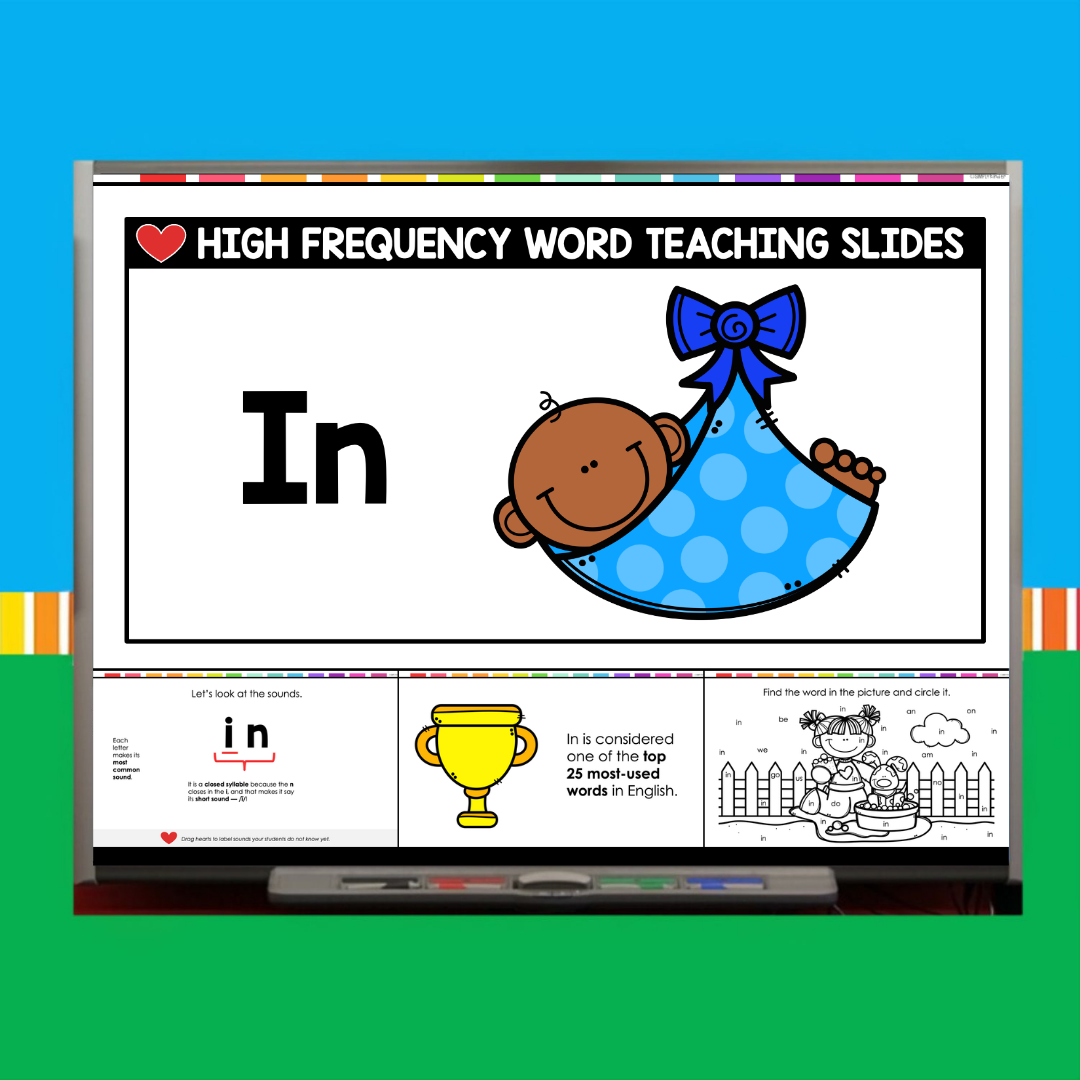 In Sight Word Teaching Slides - Simply Kinder + Printable Membership