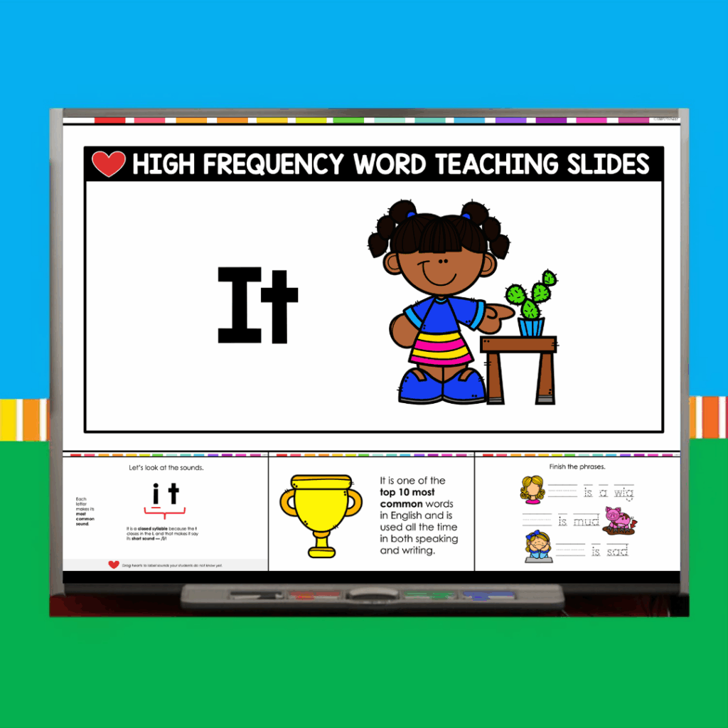 It Sight Word Teaching Slides - Simply Kinder + Printable Membership