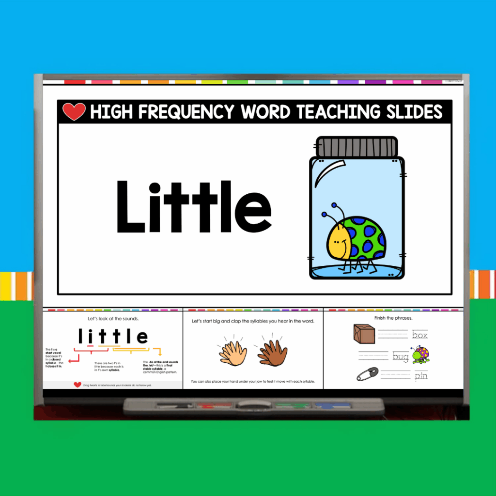 Little Sight Word Teaching Slides - Simply Kinder + Printable Membership
