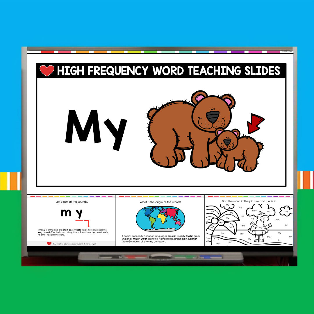 My Sight Word Teaching Slides - Simply Kinder + Printable Membership