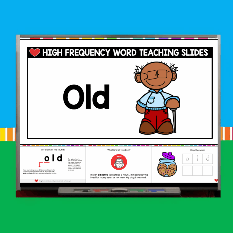 Old Sight Word Teaching Slides - Simply Kinder + Printable Membership