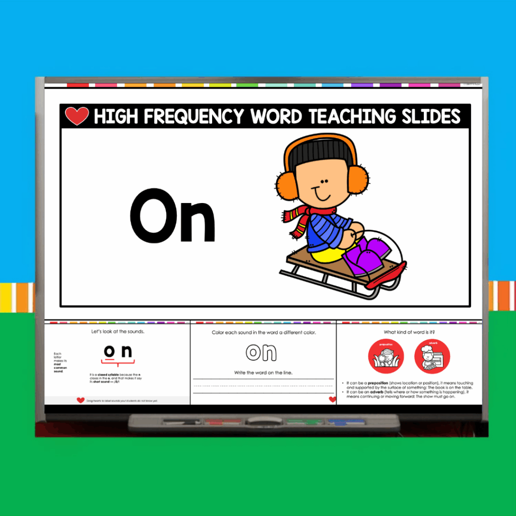 On Sight Word Teaching Slides - Simply Kinder + Printable Membership
