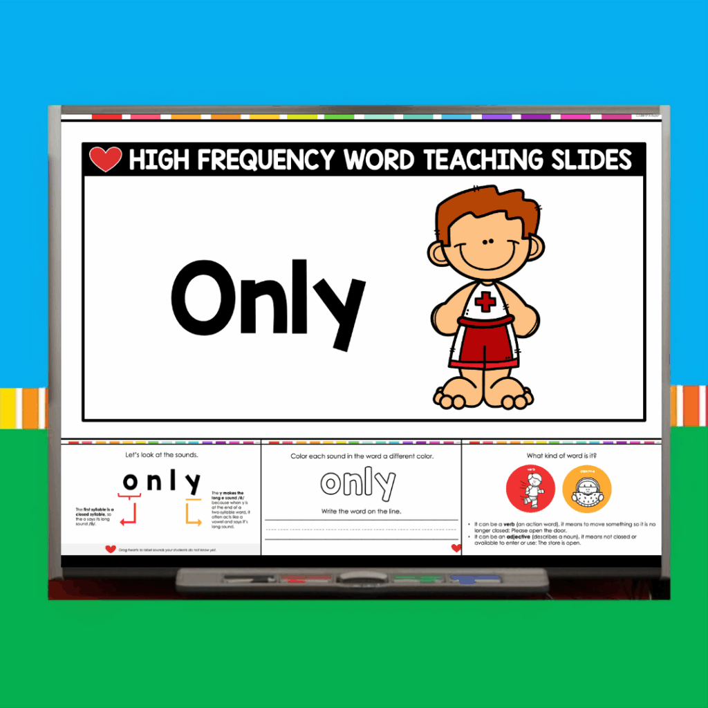 Only Sight Word Teaching Slides - Simply Kinder + Printable Membership