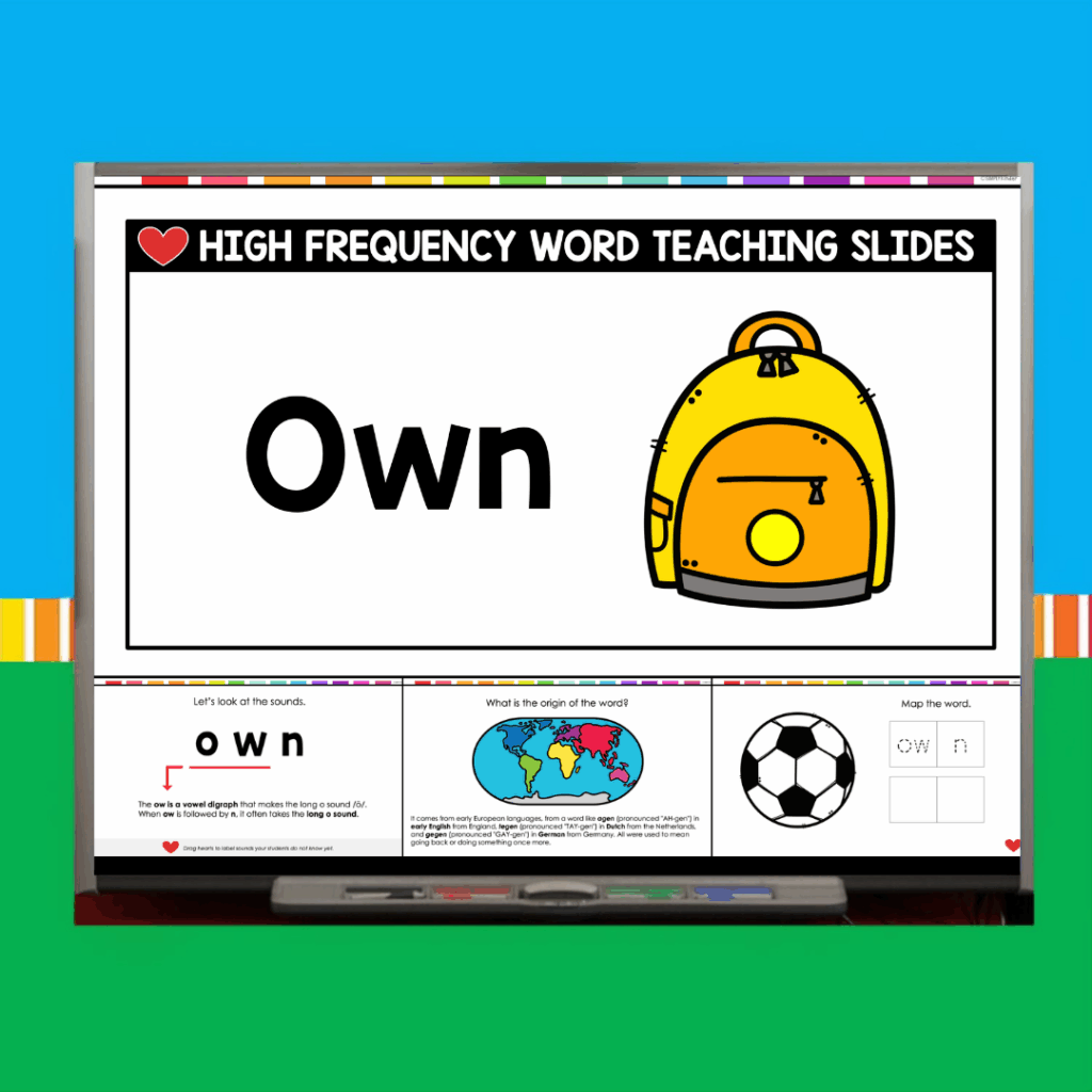 Own Sight Word Teaching Slides - Simply Kinder + Printable Membership
