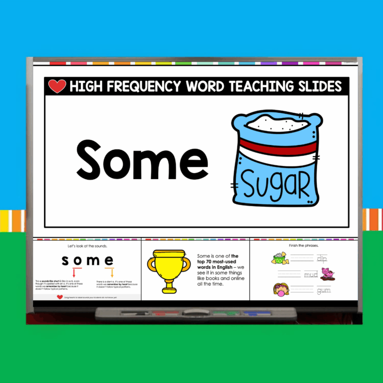 Some Sight Word Teaching Slides - Simply Kinder + Printable Membership