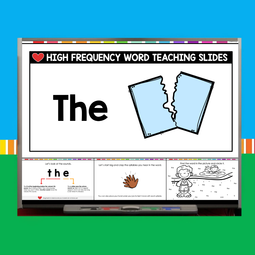 The Sight Word Teaching Slides - Simply Kinder + Printable Membership