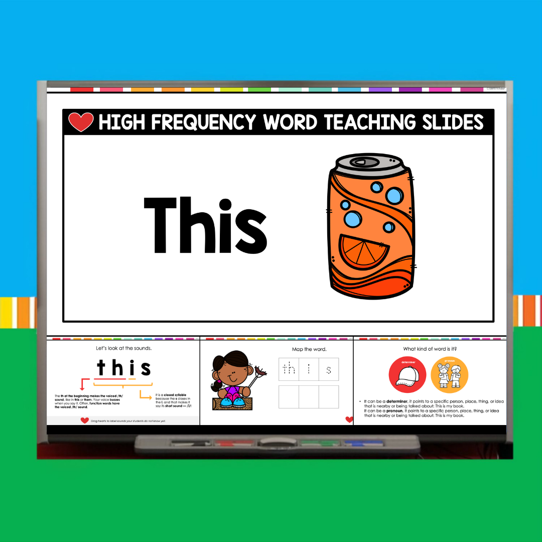 This Sight Word Teaching Slides - Simply Kinder + Printable Membership