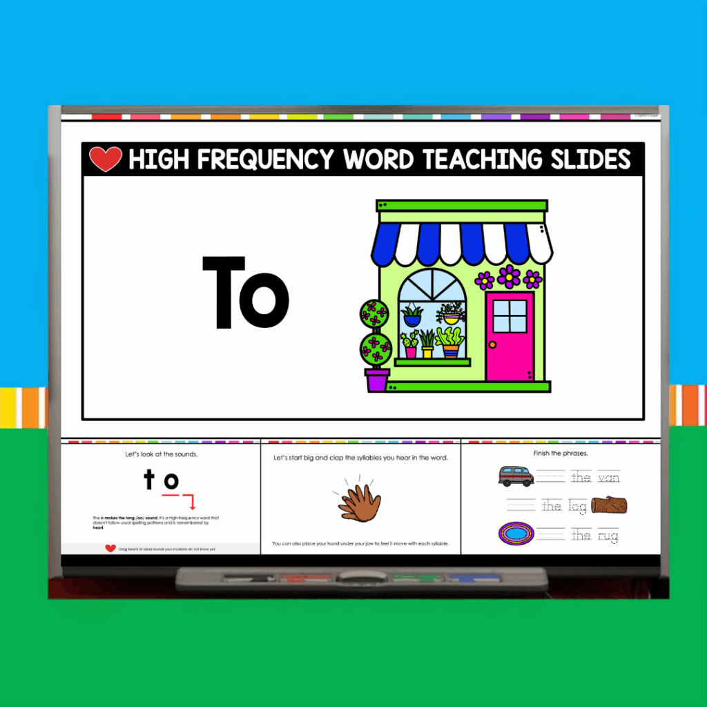 To Sight Word Teaching Slides - Simply Kinder + Printable Membership