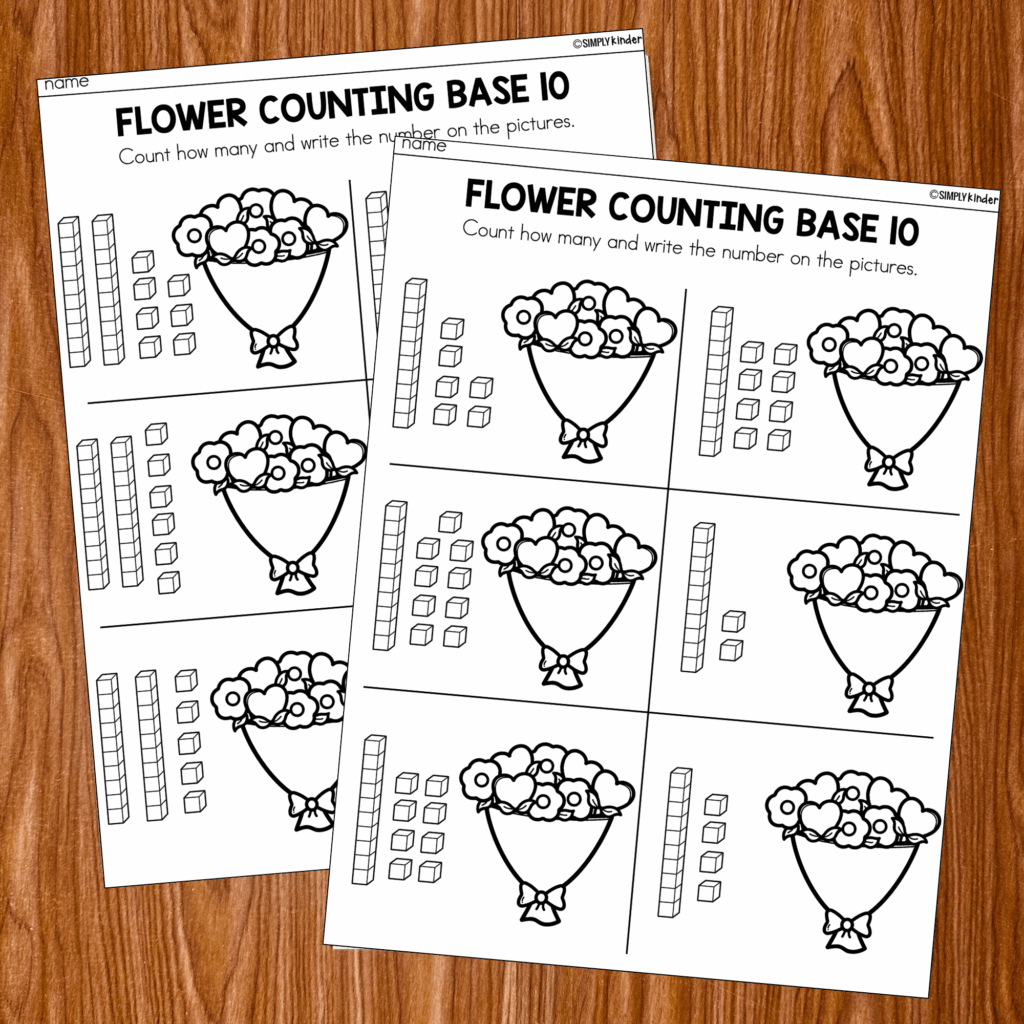 Valentine's Day No-Prep Base 10 Counting Printables - Simply Kinder ...