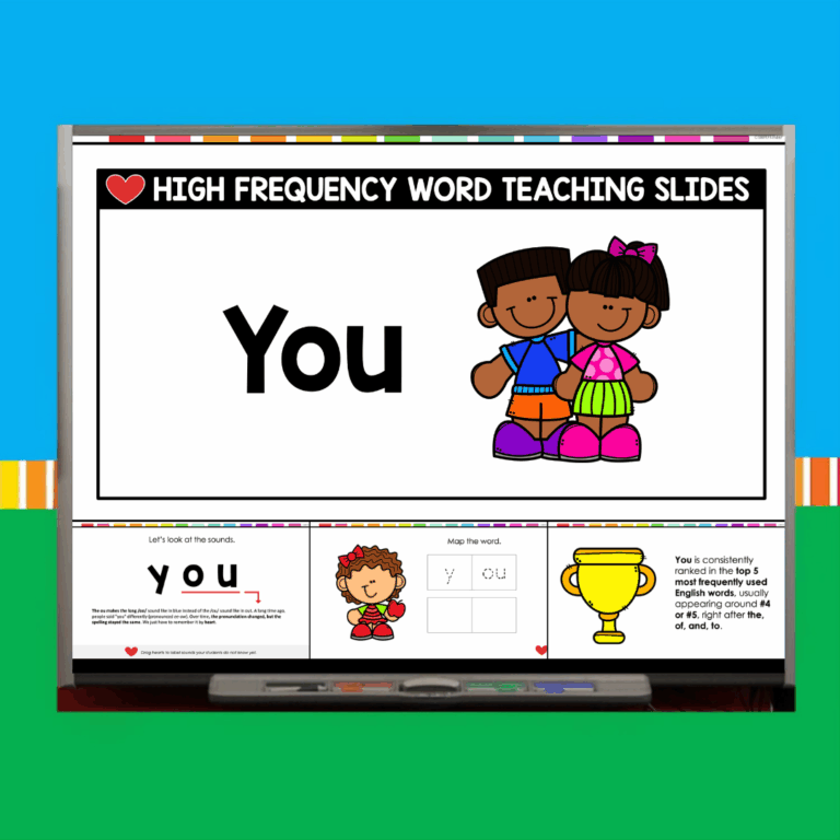 You Sight Word Teaching Slides - Simply Kinder + Printable Membership
