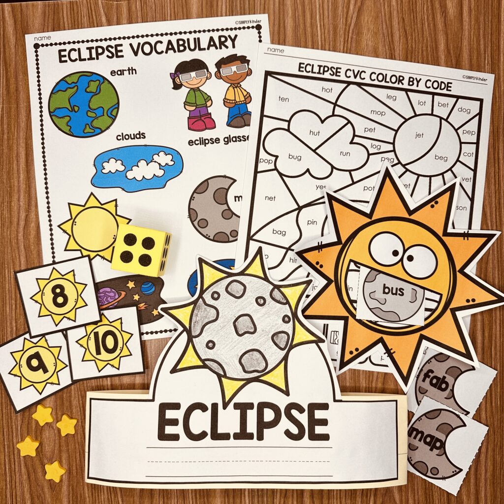 Eclipse No Prep Printables - Simply Kinder + Printable Membership