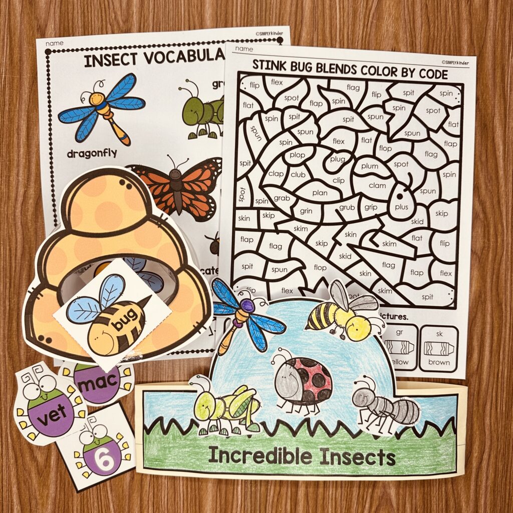 Insects No Prep Printables And Activities - Simply Kinder + Printable ...
