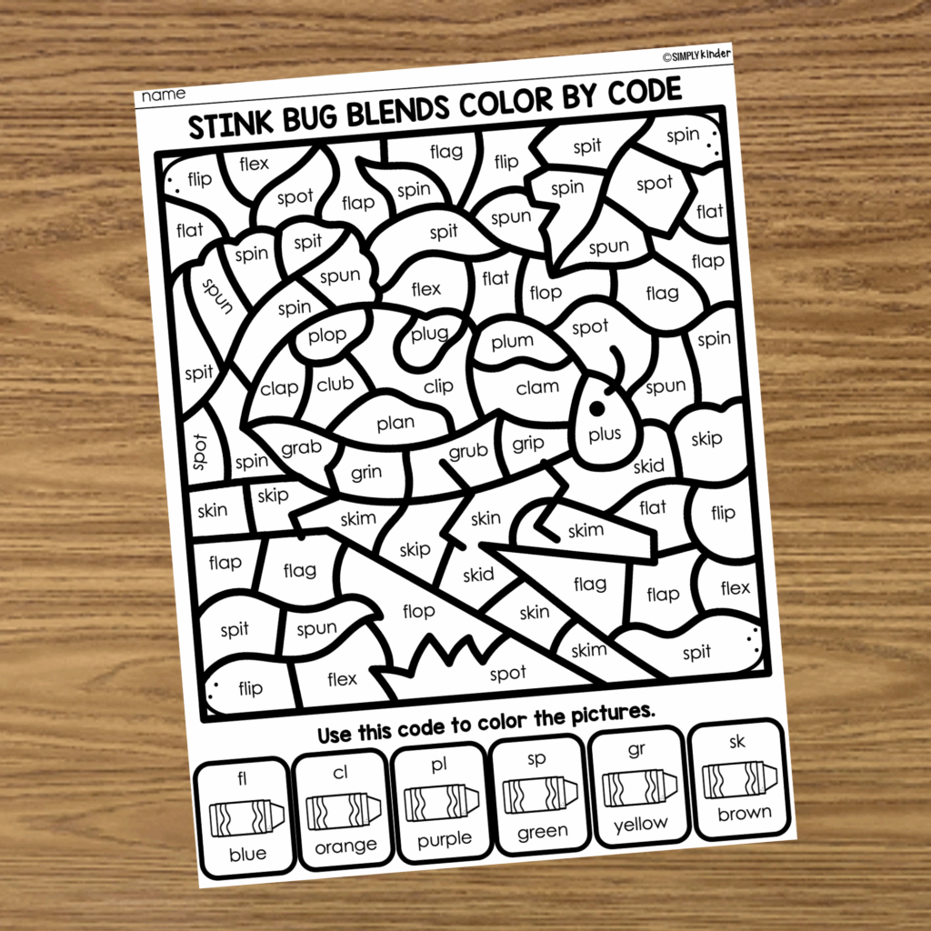 Insects Blends No Prep Printables - Simply Kinder + Printable Membership