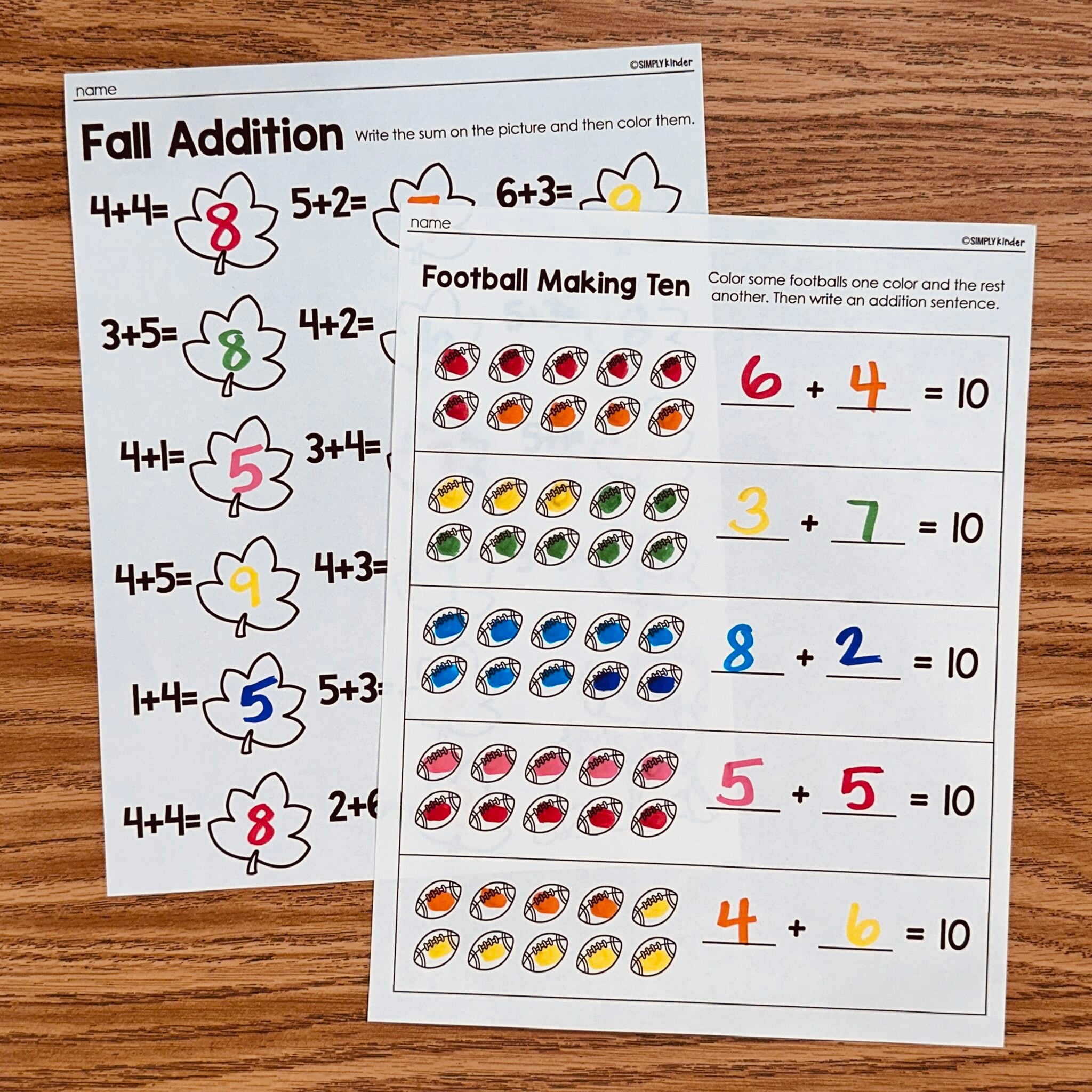 November Addition Printables - Simply Kinder + Printable Membership